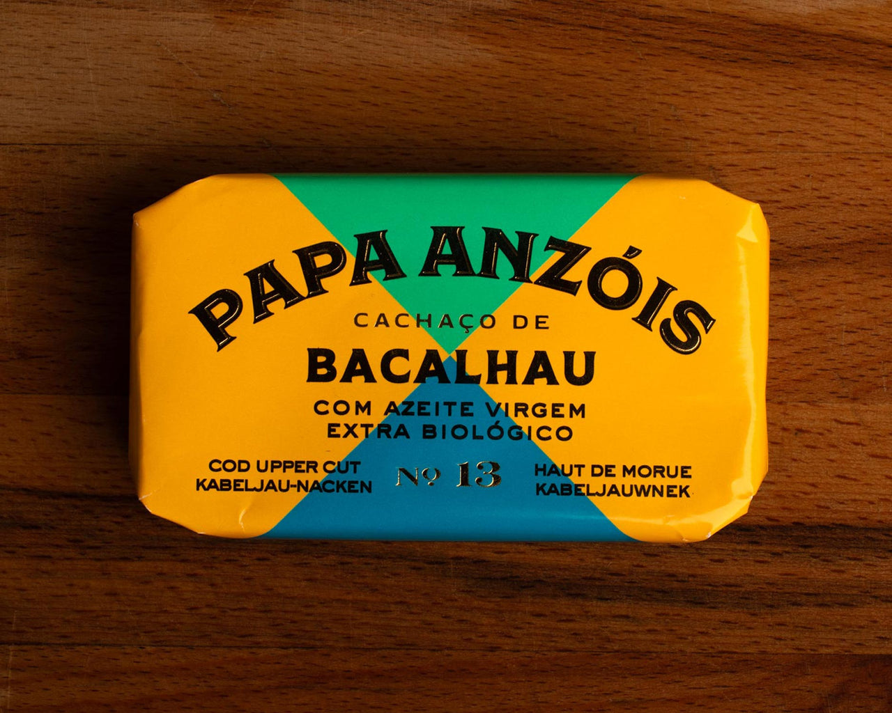Cod in organic extra virgin olive oil | Papa Anzóis – The Tinned Fish ...